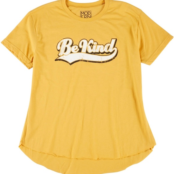 Modern Lux | Tops | Yellow Be Kind T Shirt Womens Modern Lux | Poshmark